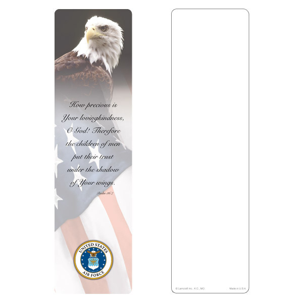 3" x 11" Eagle & U.S. Flag Premium Memorial Bookmark, Air Force Emblem ...